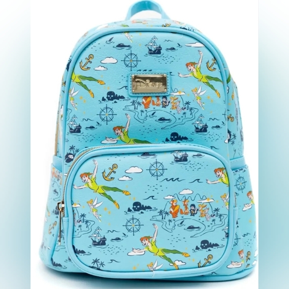 Disney | Bags | Disney Peter Pan Storyland Allover Print Backpack ...